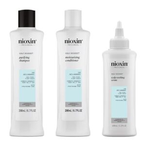 nioxin scalp recovery anti-dandruff system kit for itchy & flaky scalp, pyrithione zinc, 6.8 fluid ounce (packaging may vary)