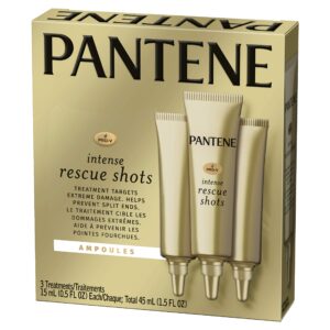 pantene rescue shots hair ampoules treatment, pro-v intensive repair of damaged hair, 1.5 fl oz (pack of 3)