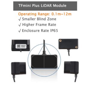 TFmini Plus Lidar Module Single-Point Micro Range Finder 0.1-12m IP65 Waterproof Dustproof Distance Sensor Obstacle Avoidance Module UART I2C IIC I/O