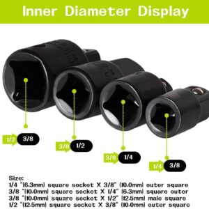 12pcs Drill Socket Adapter and Reducer Set, Extension Set Turns Power Drill Into High Speed Nut Driver. 1/4", 3/8", and 1/2" Drive …