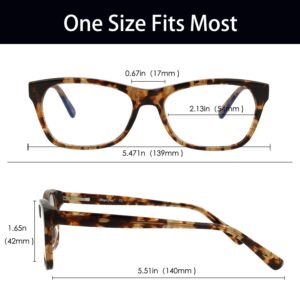 MAGIC JING Blue Light Blocking Computer Gaming Glasses Anti Glare UV Protection Rectangle Eyeglasses For Men And Women (Tortoise)