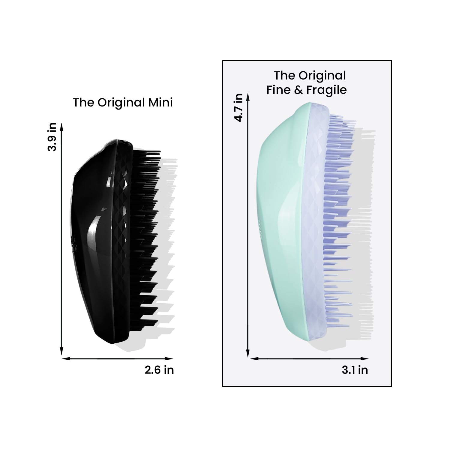 Tangle Teezer The Fine and Fragile Detangling Brush, Dry and Wet Hair Brush Detangler for Color-Treated, Fine and Fragile Hair, Mint Violet