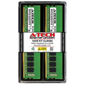 a-tech 16gb kit (2x8gb) ram for dell optiplex xe3, 7070, 7060, 5070, 5060, 3070, 3060 (tower/sff) | ddr4 2666 mhz dimm pc4-21300 udimm memory upgrade