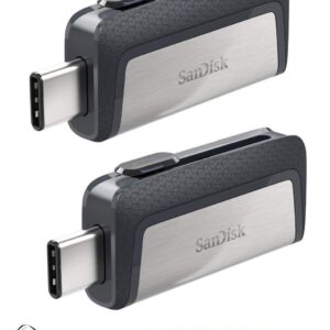 SanDisk Ultra (Two Pack) Dual Drive USB Type-C (SDDDC2-064G-G46) with Everything But Stromboli (TM) Lanyard