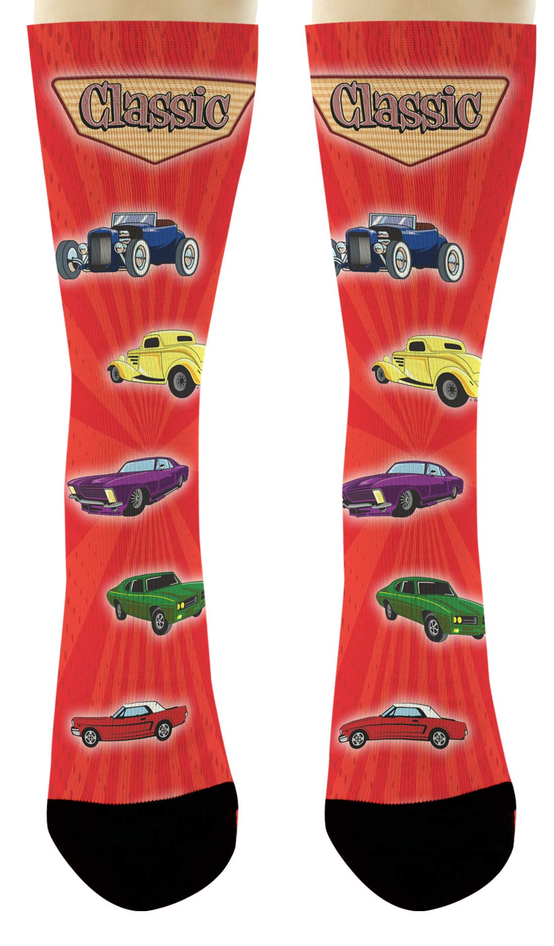 Classic Car Lover Gifts for Men and Women Classics Sock Car Novelty Gifts 1-Pair Novelty Crew Socks