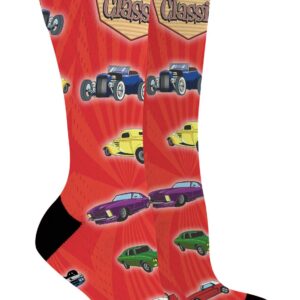 Classic Car Lover Gifts for Men and Women Classics Sock Car Novelty Gifts 1-Pair Novelty Crew Socks