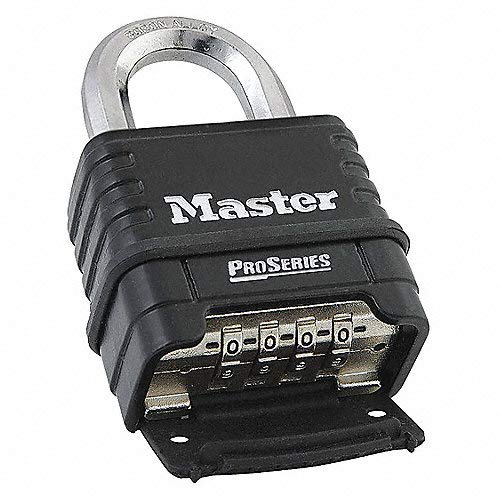 MasterLock 1178D Combination Padlock, Die Cast Body, 3 Pack Black/Silver (Keyed Different)