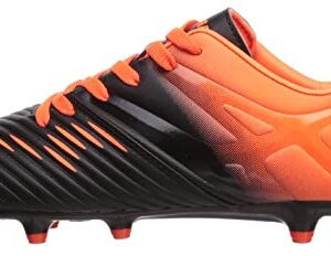 Vizari Liga FG Soccer Shoes for Kids, Firm Ground Outdoor Soccer Shoes for Kids (8, Black/Orange)