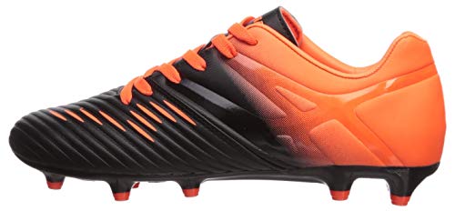 Vizari Liga FG Soccer Shoes for Kids, Firm Ground Outdoor Soccer Shoes for Kids (8, Black/Orange)