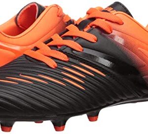 Vizari Liga FG Soccer Shoes for Kids, Firm Ground Outdoor Soccer Shoes for Kids (8, Black/Orange)