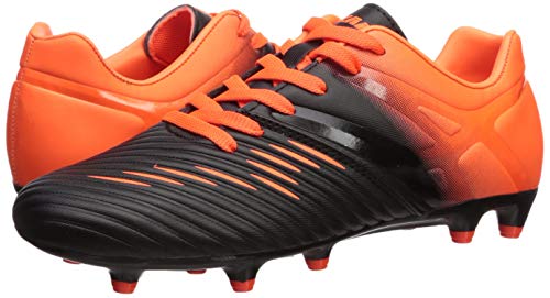 Vizari Liga FG Soccer Shoes for Kids, Firm Ground Outdoor Soccer Shoes for Kids (8, Black/Orange)