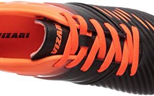 Vizari Liga FG Soccer Shoes for Kids, Firm Ground Outdoor Soccer Shoes for Kids (8, Black/Orange)