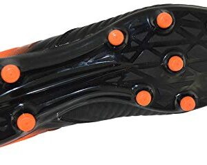 Vizari Liga FG Soccer Shoes for Kids, Firm Ground Outdoor Soccer Shoes for Kids (8, Black/Orange)