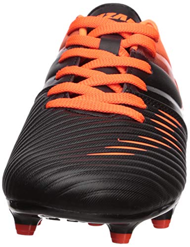 Vizari Liga FG Soccer Shoes for Kids, Firm Ground Outdoor Soccer Shoes for Kids (8, Black/Orange)