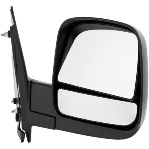 kool-vue mirror compatible with 2008-2021 chevrolet express 3500, 2008-2021 express 2500, fits 2008-2021 gmc savana 3500 & 2008-2021 savana 2500 passenger side manual folding