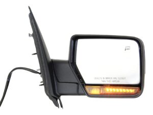 kool-vue mirror compatible with 2007-2010 ford expedition passenger side with heated, manual folding, puddle light fo1321363