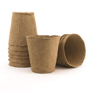 Burpee Biodegradable 4.5" Round Natural Fiber, 10 pots