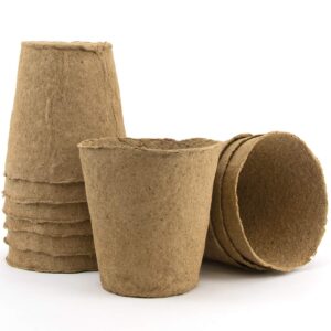 Burpee Biodegradable 4.5" Round Natural Fiber, 10 pots