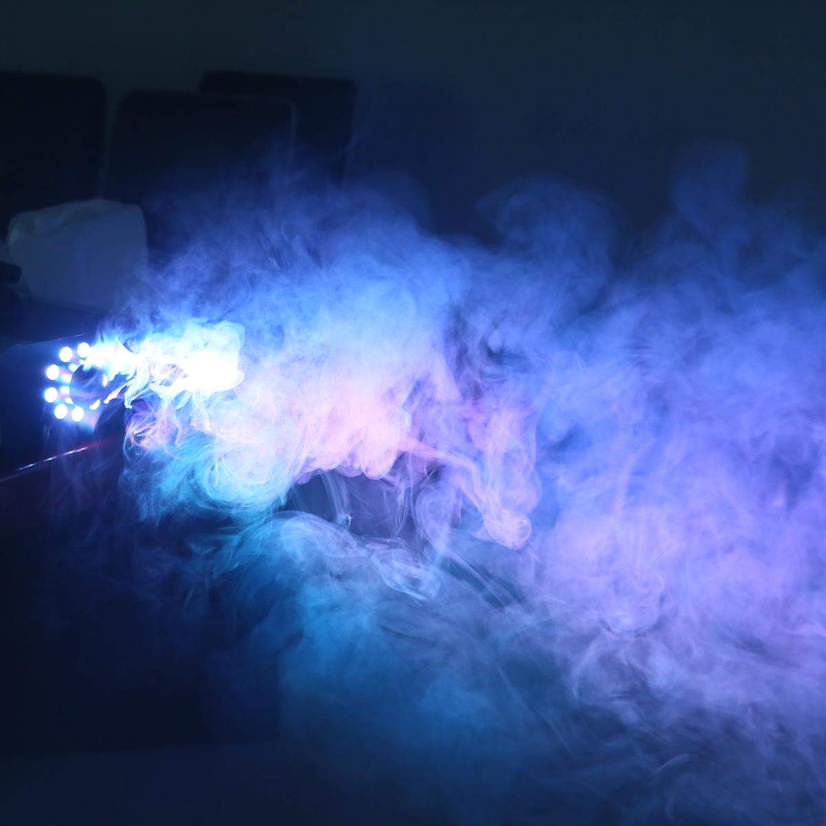 TC-Home Stage Smoke Machine with lights Halloween Fog Machine 1500w 2L 9 LED Stage Fogger effect w/Remote control