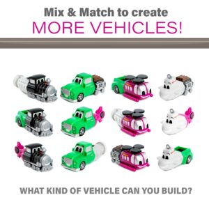 Mix or Match Vehicles Junior 2, Magnetic Toy Play Set, 8 Pieces