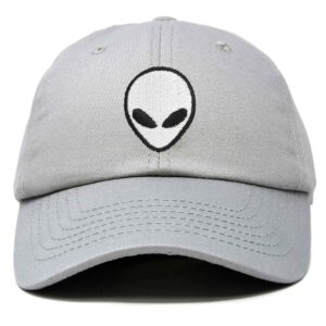 dalix alien head baseball cap mens and womens hat in gray