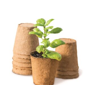 Burpee Biodegradable 3" Round Natural Fiber, 20 pots