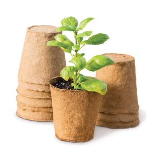 Burpee Biodegradable 3" Round Natural Fiber, 20 pots