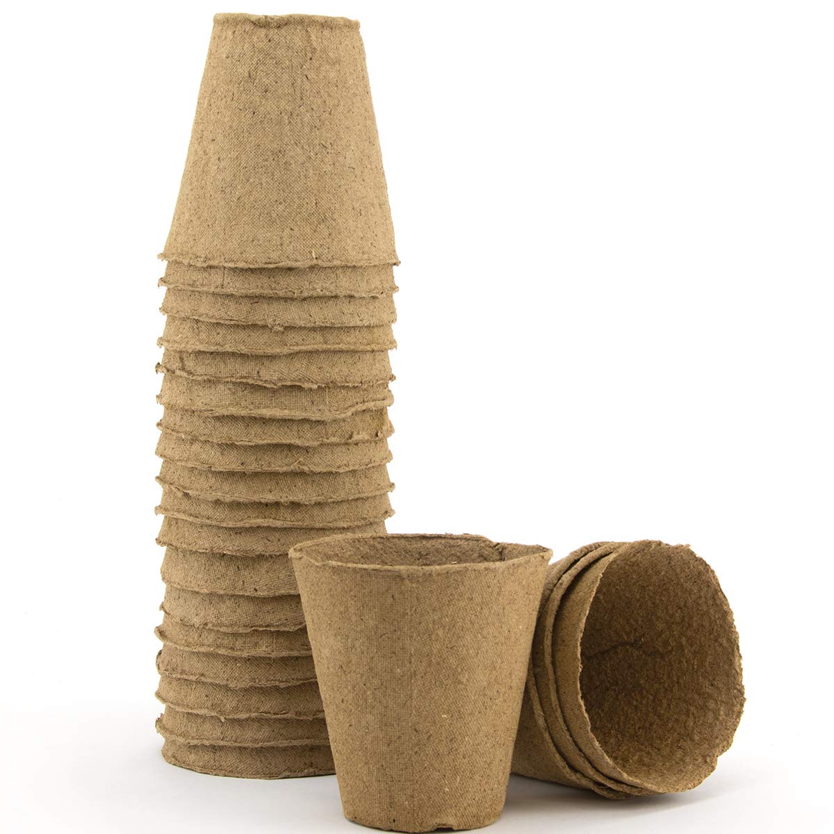 Burpee Biodegradable 3" Round Natural Fiber, 20 pots