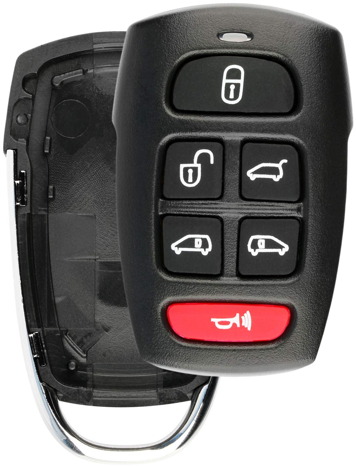 KeylessOption Keyless Entry Remote Key Fob Shell Case Cover Button Pad for Kia Sedona Mini Van Hyundai Entorage