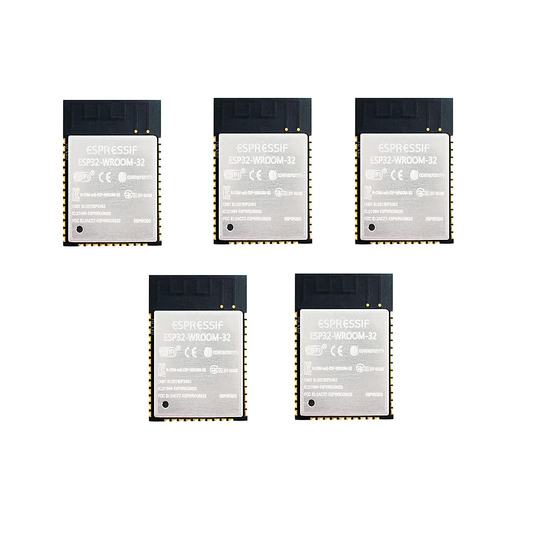 ESP-WROOM-32 Espressif Module 2.4 GHz Dual Core WLAN ESP-32 Bluetooth and WiFi Low Power Module 4M Flash X 5 PCS