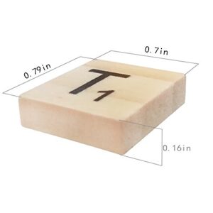 QMET 1000 Scrabble Letters for Crafts - Wood Scrabble Tiles - DIY Wood Gift Decoration - Making Alphabet Coasters and Scrabble Crossword Game