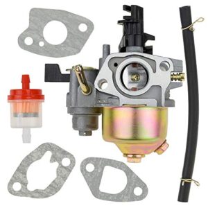 carb carburetor with gaskets fuel line filter for predator 196cc 212cc 6.5hp coleman powersports ct200u trail 200 ct200u-ex bt200x baja warrior mb200 mini bike kt196 twister 80t go kart cart parts