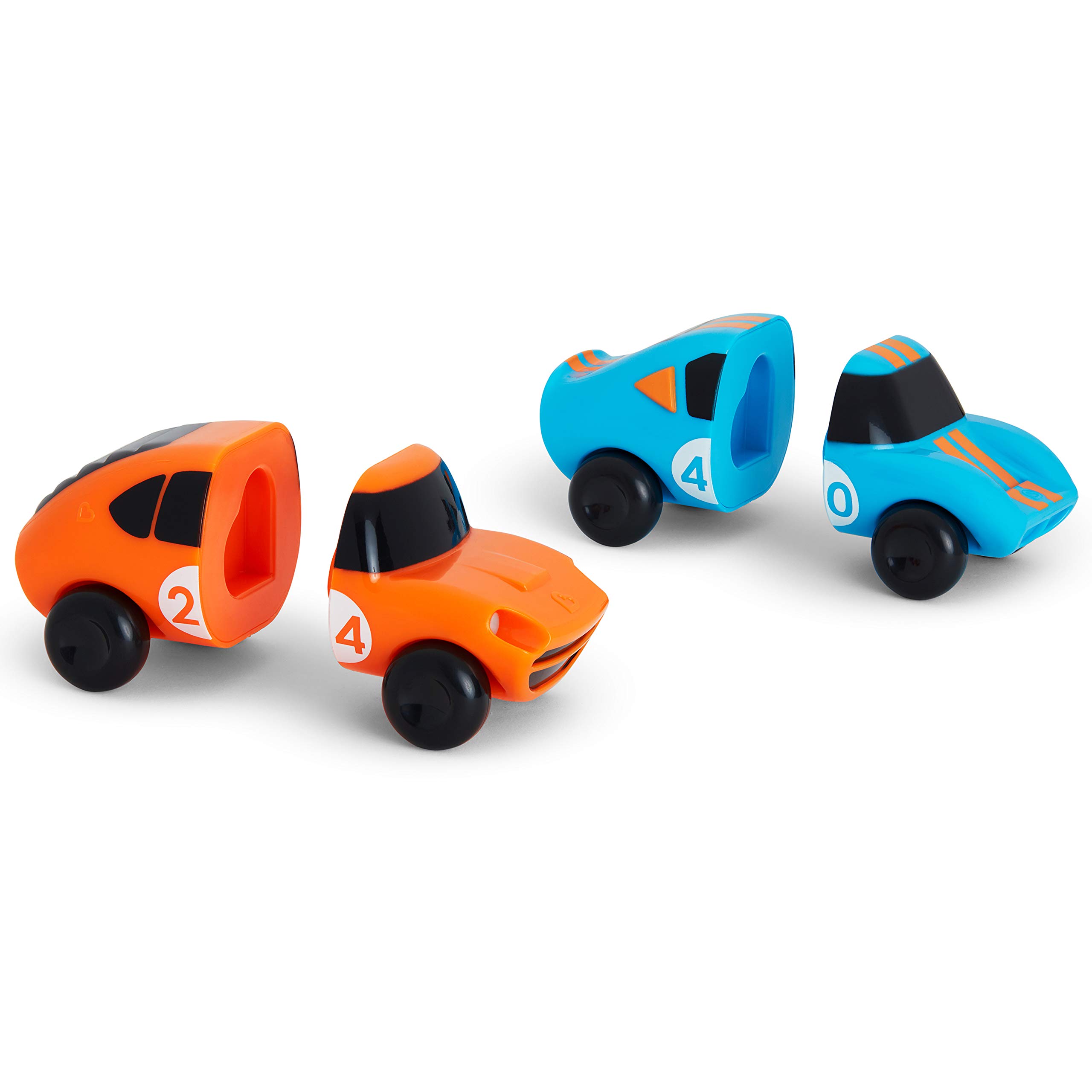 Munchkin® Magnet Motors™ Mix and Match Cars Toddler Bath Toy, 2 Pack, Blue/Orange