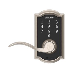 Schlage Touch Camelot Lock with Accent Lever (Satin Nickel) FE695 CAM 619 Acc