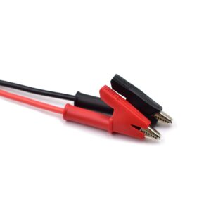 2Pcs 14 Gauge Multimeter Test Leads Right Angle Banana Plug to Alligator Clip Heavy Duty Silicone Wire for Electrical Testing 3 Feet