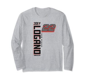 nascar - joey logano - vertical carbon fiber long sleeve t-shirt