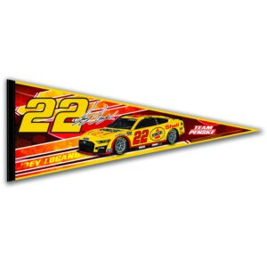 rico industries joey logano no. 22 premium 12”x30” felt wall pennant flag – display your nascar fandom in your home, garage, office or man cave