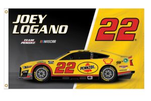 joey logano #22 nascar 3' x 5' car flag new for 2022