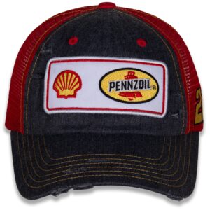 2023 joey logano vintage hat - nascar adjustable automotive racing mesh baseball cap