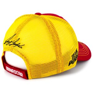 Checkered Flag Joey Logano Victory Lane Shell Pennzoil Sponsor Team Mesh Hat Red/Yellow