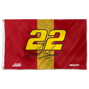 bayyon penskes joey logano flag 3x5feet for car fans with brass grommets