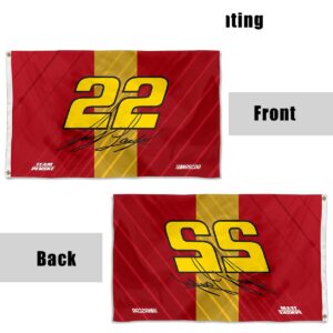 Bayyon Penskes Joey Logano Flag 3x5Feet for Car Fans with Brass Grommets