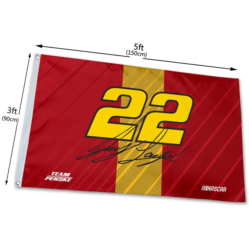 Bayyon Penskes Joey Logano Flag 3x5Feet for Car Fans with Brass Grommets