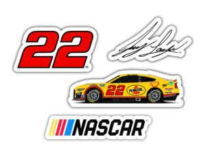 joey logano #22 nascar cup series 4 pack laser cut decal