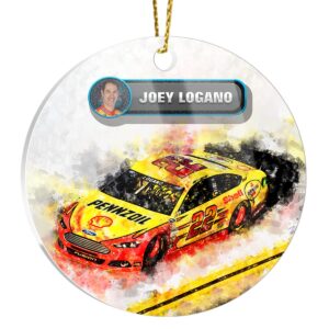 ornament joey clear logano memorial xmas tree acrylic christmas ornaments keepsake home decor white