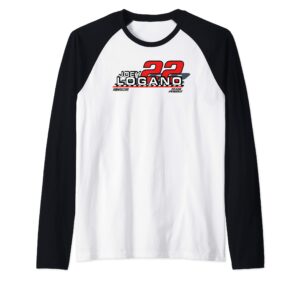 nascar - joey logano - drop shadow raglan baseball tee