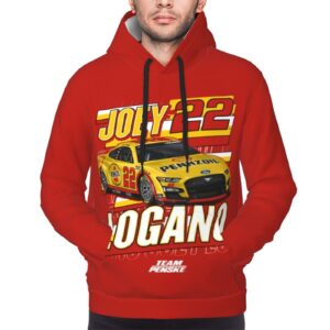 asfrsh joey logano 22 men's pullover hoodie casual hooded sweatshirt best hoodies sportswear tracksuit with pocket