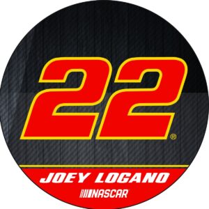 joey logano #22 nascar 4" round magnet