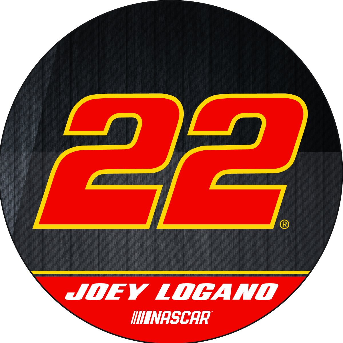 Joey Logano #22 NASCAR 4" Round Magnet