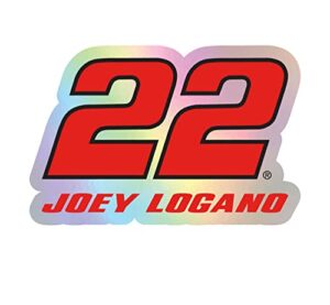 #22 joey logano officially licensed laser cut holographic vinyl decal sticker (2-inch)